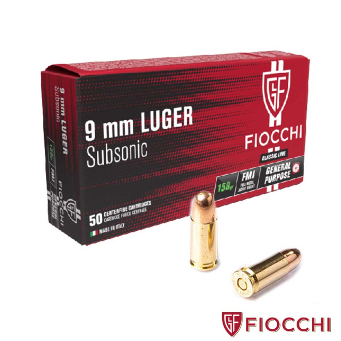 Stronghand | Fiocchi 9mm Luger FMJ SUBSONIC 158gr